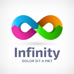 Letter b infinity logo design symbol icon Vector Image