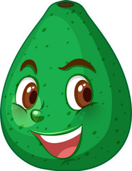 Pomelo cartoon character with facial expression Vector Image