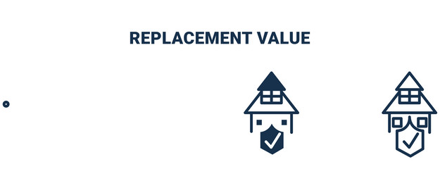 Replacement value icon thin regular bold and more Vector Image