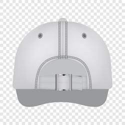 White cap back view mockup realistic style Vector Image