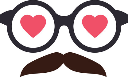 Accessory hipster style face Royalty Free Vector Image