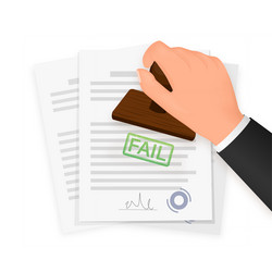 Fail red stamp on white background Royalty Free Vector Image