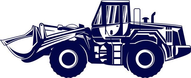 Heavy equipment logo design Royalty Free Vector Image