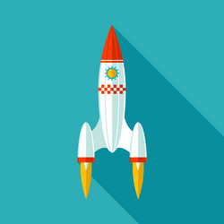 Rocket space ship launch symbol icon design Vector Image