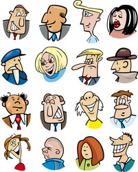 Cartoon people characters Royalty Free Vector Image