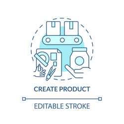 Create product concept icon Royalty Free Vector Image