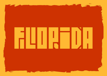 Florida state name Royalty Free Vector Image - VectorStock