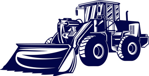 Heavy equipment logo design Royalty Free Vector Image