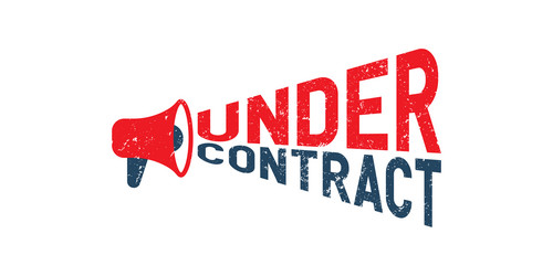 Megaphone conclusion rubber stamp graphic red Vector Image