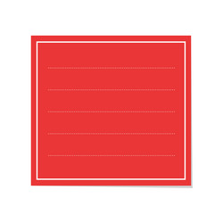 Red sticky post note template mockup set taped Vector Image