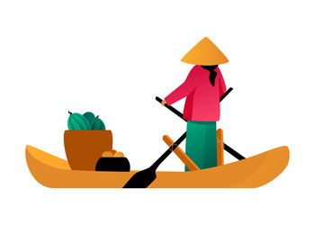 Canoe Royalty Free Vector Image - VectorStock