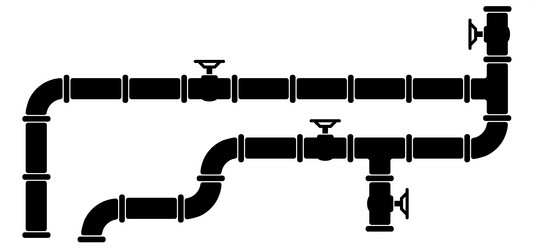 Leakage oil or gas pipeline leaky pipe line Vector Image
