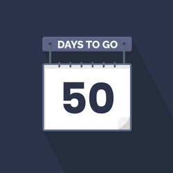 50 days left countdown for sales promotion Vector Image