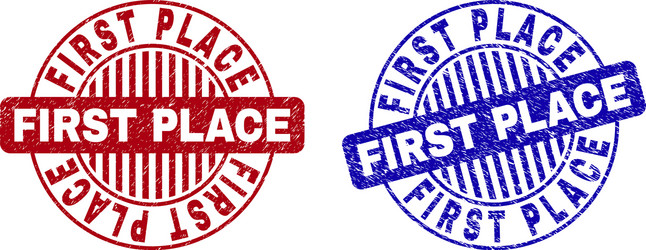 First place rubber stamp Royalty Free Vector Image