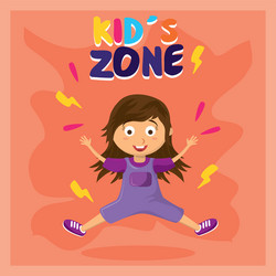 Kids zone children entertainment cartoons Vector Image