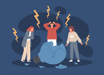 Idea failure concept broken cracked lightbulb Vector Image