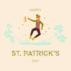Saint patricks day square greeting banner Vector Image