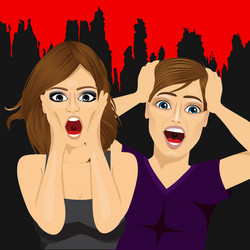 Scared Couple Vector Images (over 400)