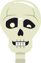 Skull dead human anatomy cartoon in black Vector Image