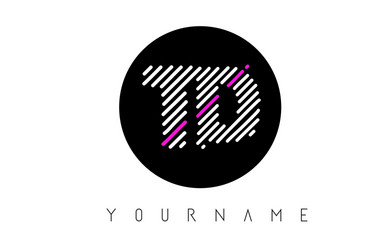 Td letter logo with cutted and intersected design Vector Image