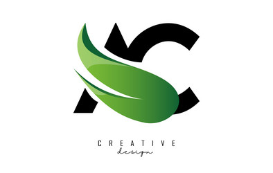 Outline letters ac a c logo with a minimalist Vector Image