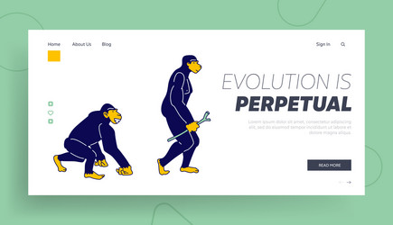 Cartoon of human evolution process progress Vector Image