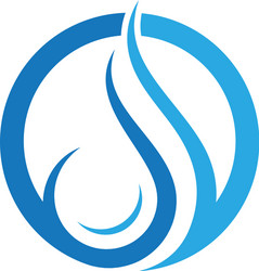 Hydropower water drop with energy symbol Vector Image