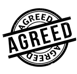 Agreed rubber stamp Royalty Free Vector Image - VectorStock