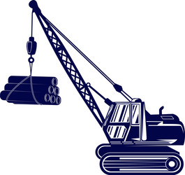 Heavy equipment logo design Royalty Free Vector Image