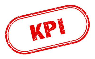 Kpi stamp label round grunge sign Royalty Free Vector Image