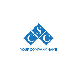 Csc letter logo design on black background Vector Image
