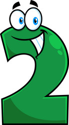 Cartoon digits Royalty Free Vector Image - VectorStock