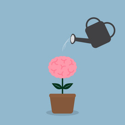 Watering brain plant Royalty Free Vector Image