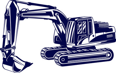 Heavy equipment logo design Royalty Free Vector Image