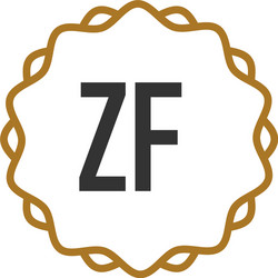 Initial letter zf luxurious minimalist elegant Vector Image