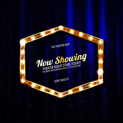 Retro light sign vintage style banner Royalty Free Vector