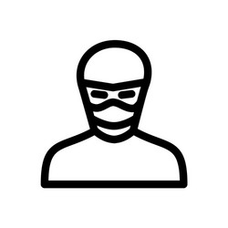 Burglar icon robber icon masked criminal icon Vector Image