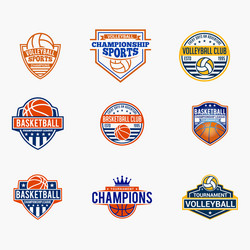 Sports logo badges 2 Royalty Free Vector Image