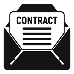 Agent mail contract icon outline secret Royalty Free Vector