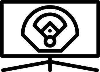 Baseball tv translation icon Royalty Free Vector Image