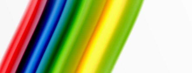Rainbow color silk blurred wavy line background on