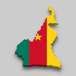 Cameroon editable outline map Royalty Free Vector Image