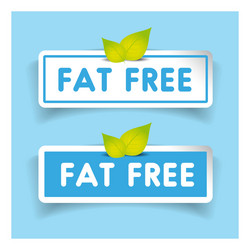 Fat free label set Royalty Free Vector Image - VectorStock