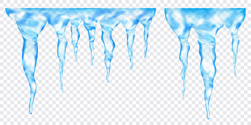 Icicles cluster isolated Royalty Free Vector Image