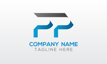 Initial pp letter logo with creative modern Vector Image