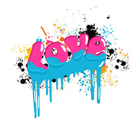 My portfolio color lettering in graffiti Vector Image