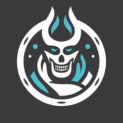 White devil skulls Royalty Free Vector Image - VectorStock