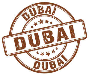 Dubai brown square stamp Royalty Free Vector Image
