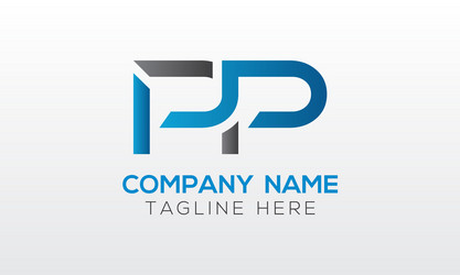 Initial pp letter logo with creative modern Vector Image