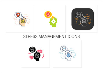 Stress management color icon Royalty Free Vector Image